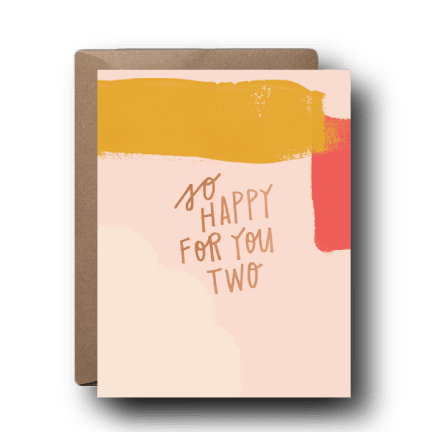 So Happy For You Two Wedding Greeting Card | A2 – black lab studio