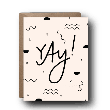 Yay Objects Congratulations Greeting Card | A2 – black lab studio